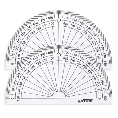 Protractor 2 Count - Protractor for Geometry, 4 Inch Clear Plastic ...