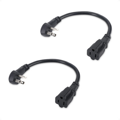 Cable Matters 2-Pack 14AWG 15A Heavy Duty Short Power Extension Cord 1 ...