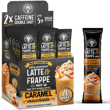 Frozen Bean Frappe Latte Mix - 1 Box, 20 Single Serve Packets - Low ...