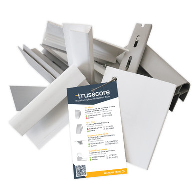 Trusscore Wall&CeilingBoard and Trusscore SlatWall Trim Sample Ring - Warehousesoverstock