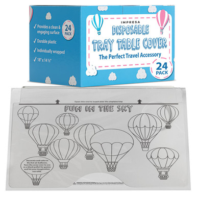 [24 Pack] Disposable Airplane Tray Cover - Interactive Airplane Tray ...