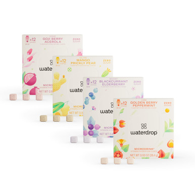 waterdrop Microdrink Hydration Set | 48 Drink Cubes - 4 Flavors ...