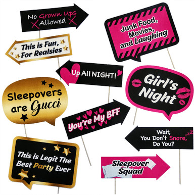 Up All Night Slumber Party Photo Booth Kit - Girls Themed Party ...