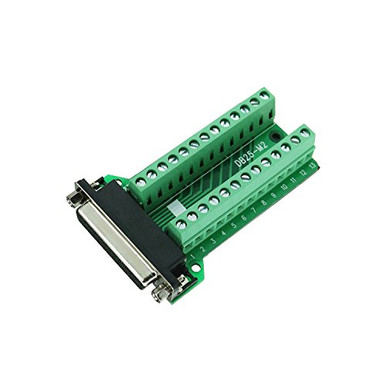 Connector Db25 D-sub Female Plug 25-pin Port Terminal Breakout PCB ...