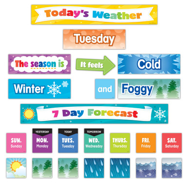 Teacher Created Resources Colorful Weather Pocket Chart Cards ...