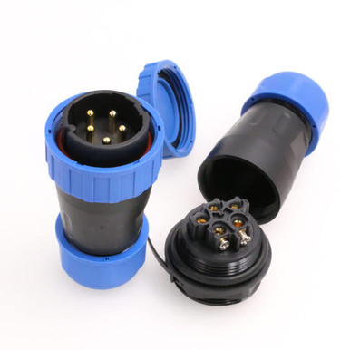 DRRI TY28 5 Pin 380V 25A Electrical Wire Connector No Soldering Screw ...