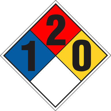 INDIGOS UG - Sticker - Safety - Warning - 5-Set - NFPA Diamond 1-2-0 ...