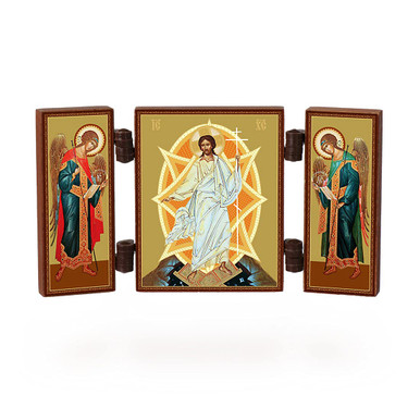 NKlaus - Resurrection Jesus Christ - Christian Icon Triptych - Easter ...