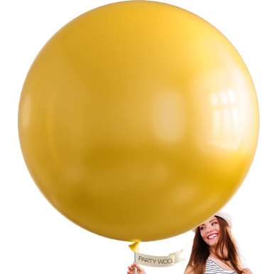 PartyWoo Gold Balloons, 4 pcs 36 Inch Large Pearl Gold Balloons, Big ...