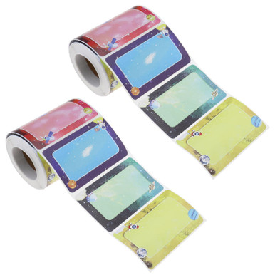 600PCS Space-Themed Name Tag Label Sticker Colorful Self Adhesive Label ...
