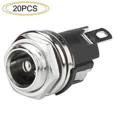 DIYhz 2.0mm Panel Mount DC Jack DC Power Jack Socket Female Panel ...