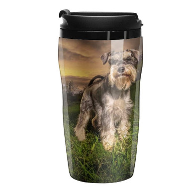 Miniature Schnauzer at Sunset Print Pattern Coffee Mugs Travel ...