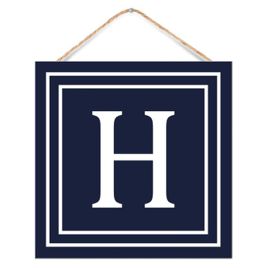 Initial Letter H Monogram Table Decor Wood Wall Sign Rustic English ...