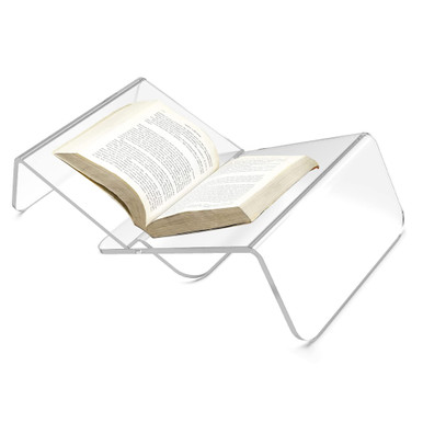 Clear Acrylic Book Display Stand, 9.8" x 18.9" x 4.7" Reading Display ...