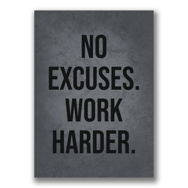 8x10" Motivational Posters For No Excuses Work Harder Sports Quotes ...