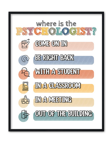 16x20" School Psychology Poster Unframed, Where Is The School ...