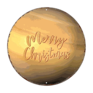 Tin Poster Metal Sign Universe and Planets for Christmas Round ...
