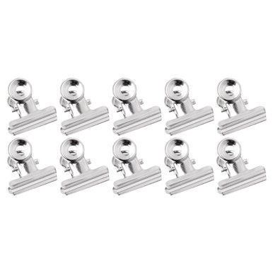 10Pcs Metal Grip Clip Food Sealer Bag Clamp Paper Document Ticket ...