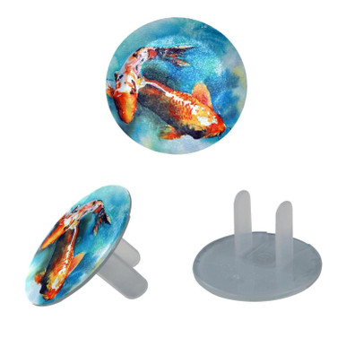 Japanese Koi Fish Painting Plastic Outlet Covers, 12 Pack Plug ...