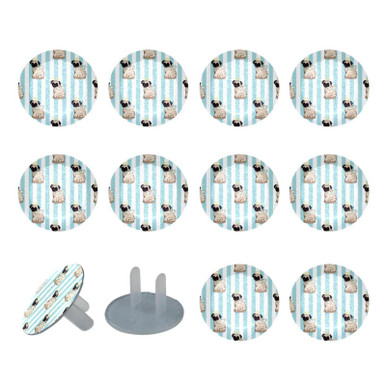 Outlet Plug Covers 24 Pack, Pug Dog Stripe Plug Protector, 2-Prong ...