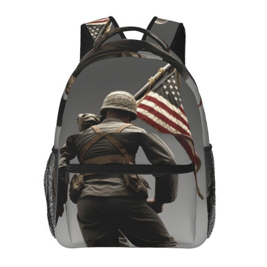 United States Marine Print Backpack Large-Capacity Laptop Bag For Women ...