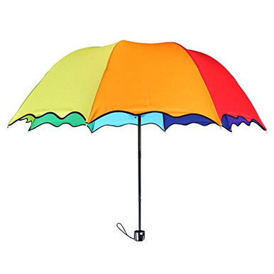 Colordrip 8 Colors Rainbow Umbrella - Portable Tri-Folded Umbrella ...
