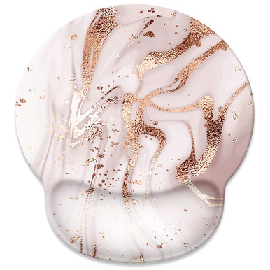 Goodsprout Rose Gold Marble Mouse Pad with Wrist Rest Support,Cute ...