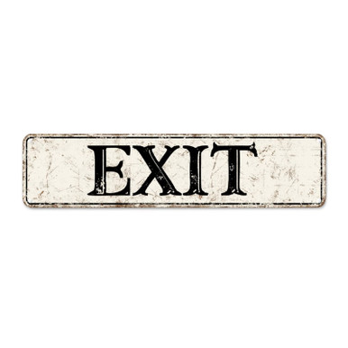 Exit Wall Art Decor Metal Sign Exit Decor Metal Sign Iron Painting ...