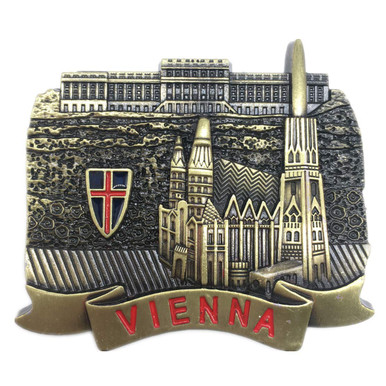 Austria Vienna Fridge Magnet 3D Metal Handmade Craft Tourist Travel ...