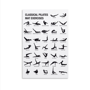 Pilates Poster Classical Pilates Mat Exercises Poster ?Pilates Workout ...