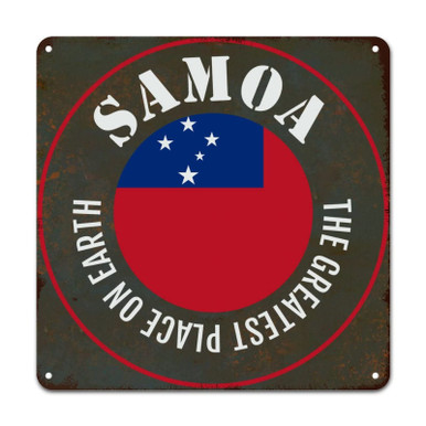 ArogGeld Samoa Flag Metal Sign The Greatest Place on Earth Metal Wall ...
