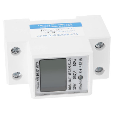 Watt?Hour Meter, 1 Phase 2 Wire Energy Meter 230V Power Meter DDSU1897 ...