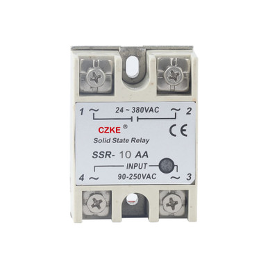 TWRQA SSR-10AA/SSR-25AA/SSR-40AA AC Control AC White Shell Single Phase Solid State Relay with ...