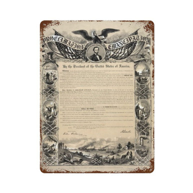 Laminated Emancipation Proclamation Antique Classroom Decor Home Office ...