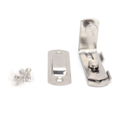 90 Degree Right Angle Buckle Door Latch Stainless Steel Metal Bathroom ...