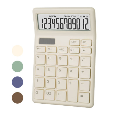 Calculators Desktop, Large Display Solar and Battery Power, Aesthetic ...