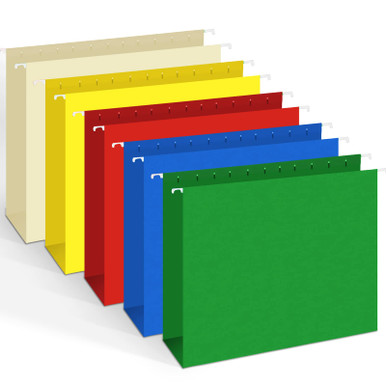 HERKKA Extra Capacity Hanging File Folders, 60 Pack Reinforced Letter ...
