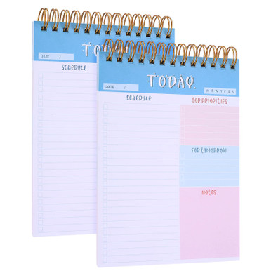 2 Pcs To Do List Notepad, Daily Planner, Daily To Do List Notebook ...