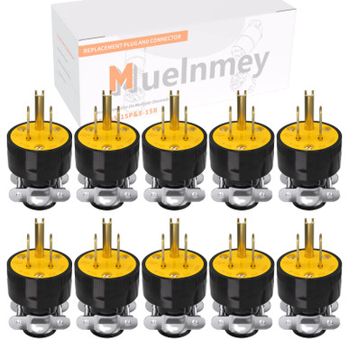 Muelnmey 10 PCS Extension Cord End Electrical Replacement Plug NEMA 5 ...