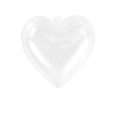 BESTOYARD Clear Plastic Fillable Heart Ornaments Balls Acrylic Bath ...