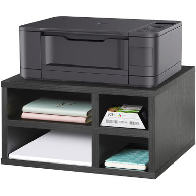 MaxGear Printer Stand with Storage, 2 Tier Wood Computer Printer Shelf ...
