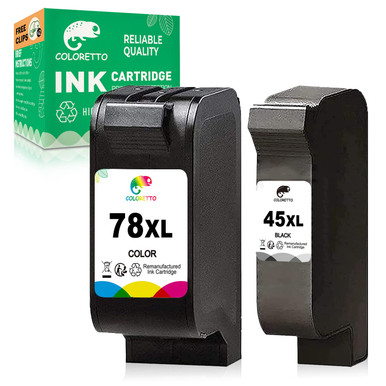 COLORETTO 45XL 78XL Remanufactured Printer Ink Cartridge Replacement ...