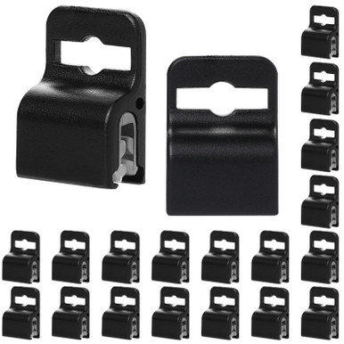 Black Gripper Card Holder Clamps 20 Pcs Plastic ID Card Holder Secure ...