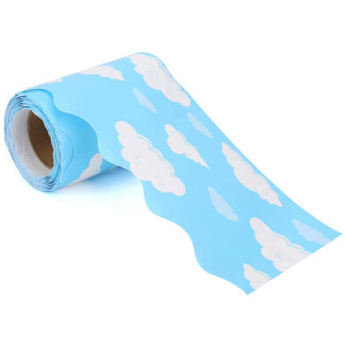 32ft Scalloped Teal Bulletin Board Borders, Blue Scalloped Bulletin ...