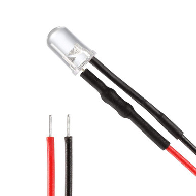 uxcell 12pcs Mixed Colour 5mm LEDs Prewired Light DC24V 20cm Pre Wired ...