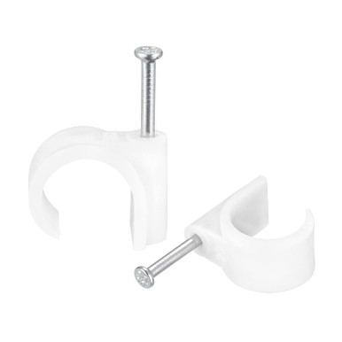 uxcell Nail in Cable Clips, 80pcs 20mm PE Circle Cable Clips with ...