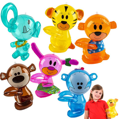 ArtCreativity Hug Me Zoo Animal Inflates, Set of 6, Inflatable Animal ...