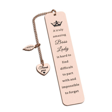 Boss Lady Appreciation Gift Bookmark for Boss Day Gift Boss Leader ...