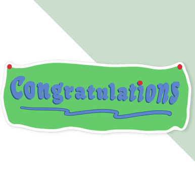 Extra Large 460mm 'Congratulations' Permanent Sticker Decal for Cars ...
