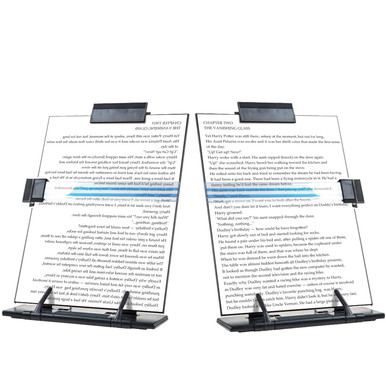 Desktop Document Book Holder, Set of 2 Metal Foldable Reading Book ...